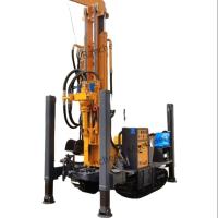 China Hydraulic Rubber Crawler Borehole Water Well Drilling Rig Machine for 260m for sale