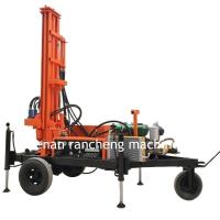China 150m Wheel Mounted Water Well Borehole Drilling Rig For 32HP Diesel Engine for sale