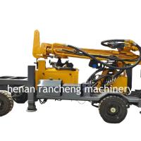 China 220m Wheel Mounted Water Well Drilling Rig With 1.4m High Hydraulic Leg for sale