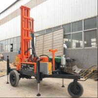 China 150-Meter Mobile Water Well Borehole Drilling Rig Powered By 32HP Diesel Engine for sale