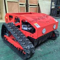 China Crawler Type Four Wheel Hybrid Remote Control Lawn Mower 8HP Gasoline Engine for sale