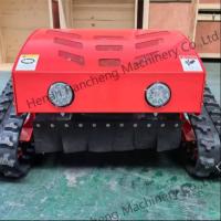 China Crawler Type Four Wheel Hybrid Remote Control Lawn Mower 20mm-180mm Cutting Height for sale