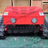 China Crawler Type Four Wheel Hybrid Remote Control Lawn Mower 20mm-180mm Cutting Height for sale