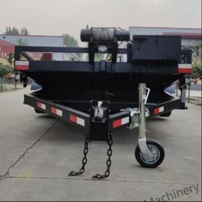 China 5t 5m*2.2m Platform Truck Semi Trailer Axle Double-Axle Electric Brake for sale
