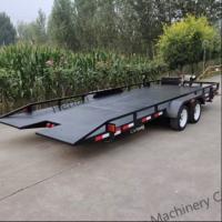 China 5t 5m*2.2m Platform Truck Semi Trailer Axle Double-Axle Electric Brake for sale