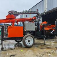 China Full Hydraulic Wheels Type Diesel Water Well Borehole RCS200W Small Drilling Rig Machine For Sale for sale
