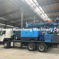 China Hydraulic Tricycle Mounted Water Well Drilling Rig 1.7-3.5Mpa Wind Pressure for sale