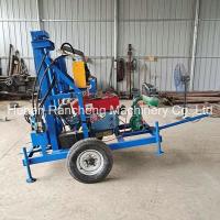 China 150m Depth Portable Well Drilling Rig 22Hp / 16.2Kw Diesel Motor Power Percussive And Rotating Type for sale