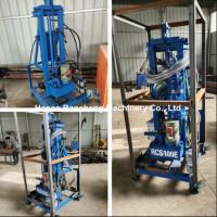 China 150m Depth Portable Well Drilling Rig 22Hp / 16.2Kw Diesel Motor Power Percussive And Rotating Type for sale