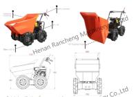 China 6.5HP Diesel Mini Tracked Dumper Truck with 300KG Load Capacity for sale