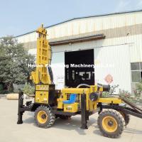 China Trailer Type Water Well Drilling Rig 200m Drilling Depth Easy To Operate Both Mud Pump And Air Compressor for sale