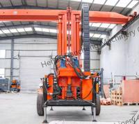 China Small Hydraulic Wheel Type Water Drilling Rig 200m Borehole Drilling Machine for sale for sale