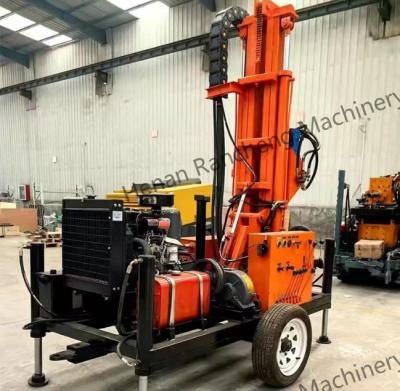 China Small Hydraulic Wheel Type Water Drilling Rig 200m Borehole Drilling Machine for sale for sale