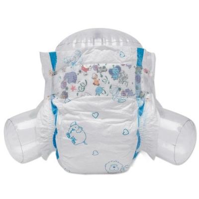 China Big Spandex Elastic Waistband S M L XL Disposable Baby Diaper with Huge Absorbency for sale