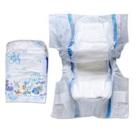 China Big Spandex Elastic Waistband S M L XL Disposable Baby Diaper with Huge Absorbency for sale
