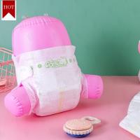 China High Absorption PP Tapes Disposable Soft Breathable Sleepy Colored Baby Diapers for sale