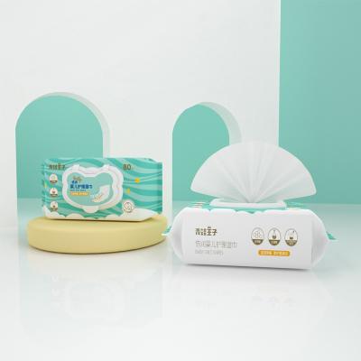 China Organic 80 PCS Baby Pure Water Disposable Cleaning Baby Tissue Wet Wipes for sale