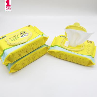 China Sensitive Newborn Baby Cotton Water Wipes Biodegradable Unscented for sale