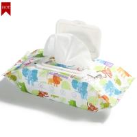 China Wet Tissue 80 Count Soft Non Woven Baby Wipes With Lid For Babies for sale