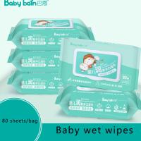 China Natural Organic 99% Water Bamboo Fiber Baby Wet Wipes For Sensitive Skin for sale