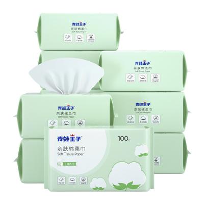 China Disposable 100% Cotton Viscose Nonwoven Facial Tissues Dry Wipes For Beauty Cleaning for sale