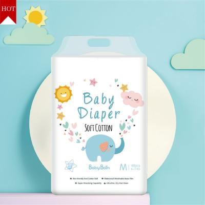 China Custom Non Woven Fabrics Disposable Baby Diapers 500-1000ml Absorbency for sale