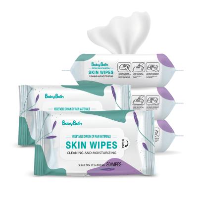 China Oem Odm Spunlace 99.9 Pure Water Baby Wet Wipes Biodegradable for sale