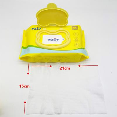 China Warmer Softly Formula Baby Disposable Wet Tissue With Clean Water Unscented Smell for sale