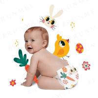 China Super Softy Disposable Baby Diaper With Glue Wetness Indicator for sale
