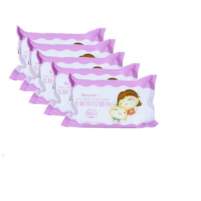 China Disposable Water Wet Wipes Small Packing Spunlace Pure 80pcs Pack for sale