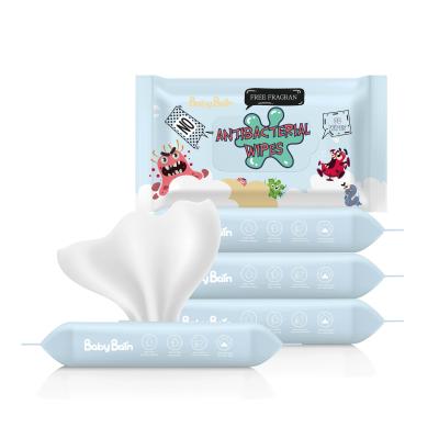 China Organic 99% Water Baby Wet Wipes Private Label Non Woven Fabric for sale