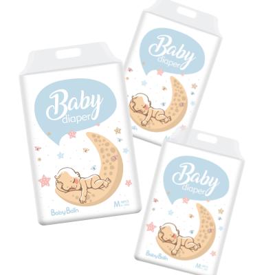 China Manufacture Eco-biodegradable 100% bamboo fiber disposable baby nature nappies diapers for baby for sale