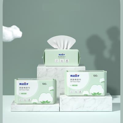 China OEM Removal Wipe Free Oil Organic Make Up Removing Private Label Facial Dry Cotton Tissue Wipes for sale