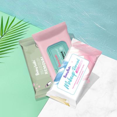 China Fragrance Free make up remover cleansing wipes disposable wet wipes Gentle for all Skin Types for sale