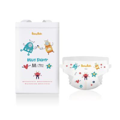 China Color Print PE Disposable Baby Diapers Fast Shipping In Bulk for sale