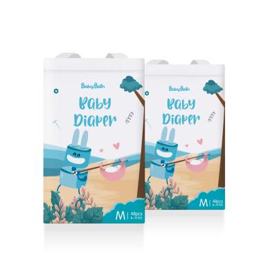 China Hot sale baby diapers 1 size disposable breathable absorption in bulk for sale