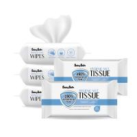 China Sensitive Skin Antibacterial Baby Wet Wipes No Fragrance 150mm x 200mm for sale