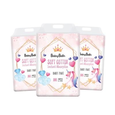 China Night Time Imported SAP Baby Pull Ups Diapers M / L / XL / XL for sale