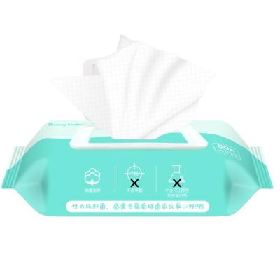 China Natural Moisturizing Aloe Vera No Additives Baby Alcohol Free Wet Wipes 60pcs for sale