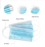 China Pharmaceutical Grade Earloop Disposable Face Mask Elastic Earloop 17.5x9.5cm for sale