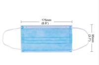 China Pharmaceutical Grade Earloop Disposable Face Mask Elastic Earloop 17.5x9.5cm for sale