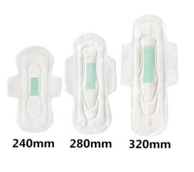 China Super Comfortable Pure Cotton Anion Ladies Sanitary Napkins Over Night Use for sale
