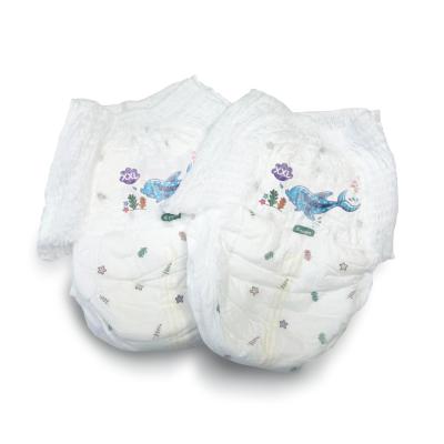 China Customised Disposable Cotton Top-Sheet Pants OEM Baby Pull up Diapers for sale