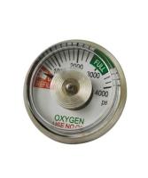 China Class2.5 Co2 Fire Extinguisher Pressure Gauge In Green Red Manometer 0-3000psi for sale