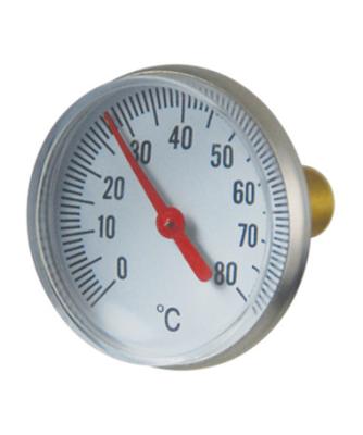 China 40mm Bimetallic Stemmed Thermometer  Ball Valve 1/4