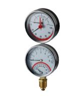 China 63mm  80mm Thermo Manometer 0-4bar With Back Connection for sale