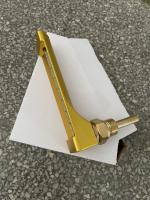 China 50mm 100mm Glass Bimetallic Thermometer Gauge Aluminum Body Golden Plated V Shape for sale