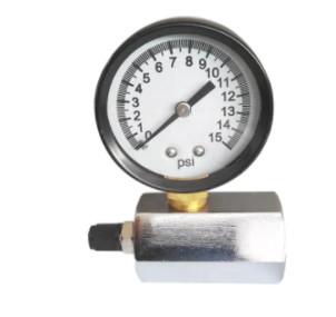 China Air Test Lpg Gas Cylinder Pressure Gauge 0-100PSI 1/4