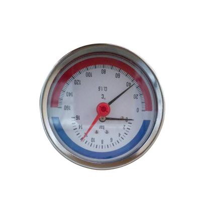 China 1/2 BSP Thermo Manometer 0-6bar 1/4