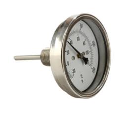 China 40mm Bimetal Thermometer Bezel Bayonet  For Industrial Stainless Steel Case for sale